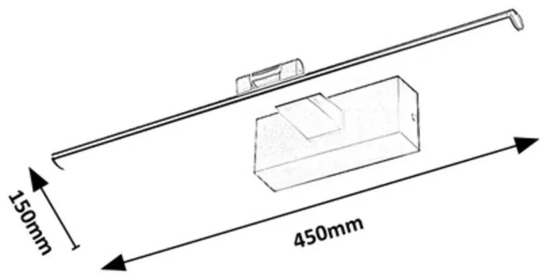 Rabalux 78001 nástěnné LED svítidlo Gaten, 8 W, černá