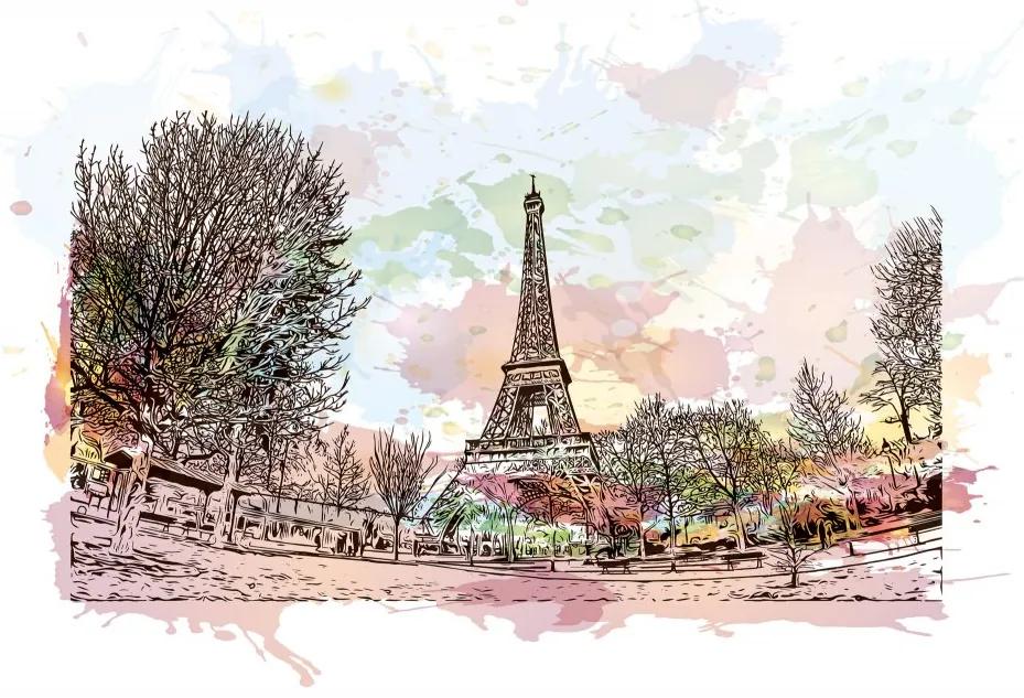 Fototapeta Paříž Eiffelova Věž Omyvatelný vlies 368x280