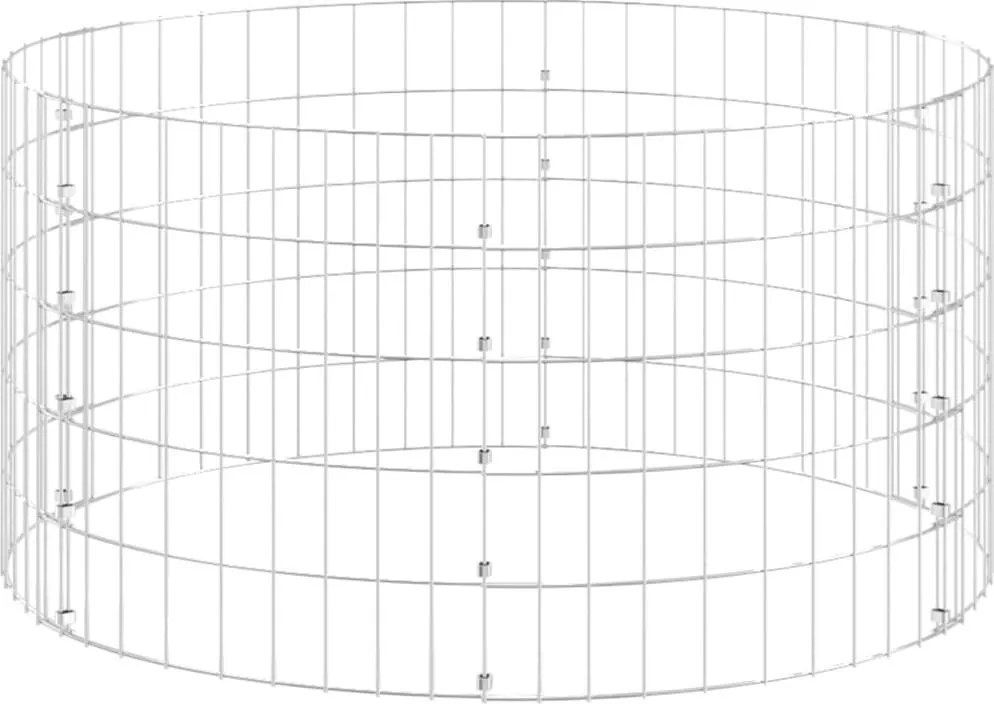 vidaXL Kruhový gabionový sloupek pozinkovaná ocel Ø 100 x 50 cm [152017]