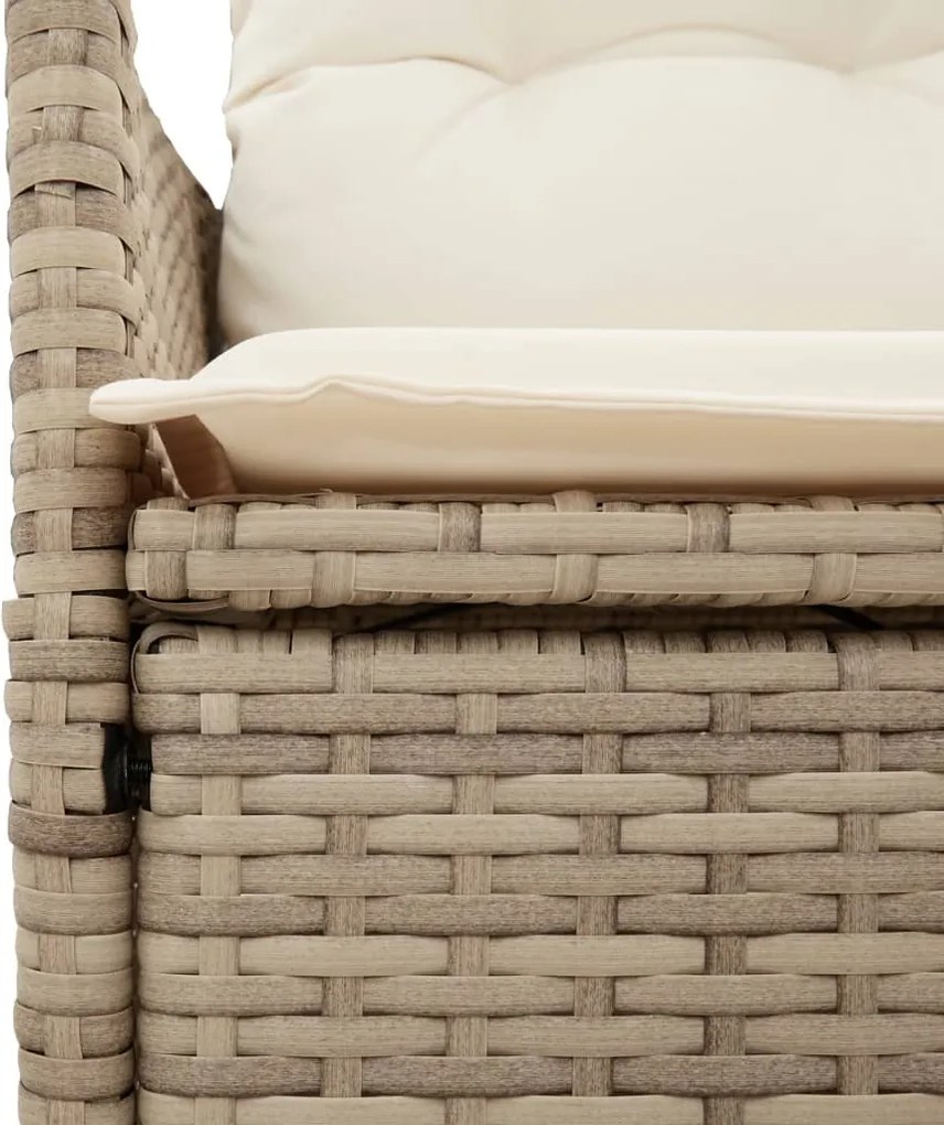 9dílný zahradní bistro set s poduškami béžový polyratan 3277246
