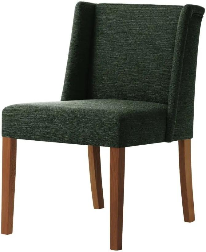 Zelená židle s tmavě hnědými nohami z bukového dřeva Ted Lapidus Maison Zeste
