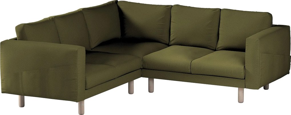 Potah na pohovku IKEA Norsborg rohová 4-místná barva zelená látka pletený vzor