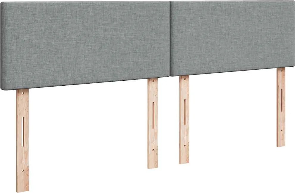 Box spring postel s matrací světle šedá 180 x 200 cm textil 3287528