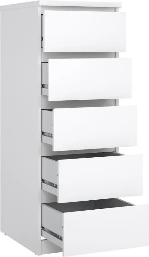 Komoda Simplicity 40 x 50 x 111,5 cm, bílý lesk
