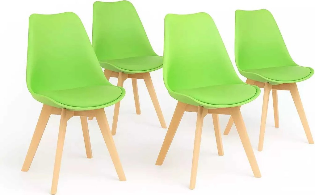LuxuryForm DESIGN Jídelní židle BALI - zelená - SET 4 ks