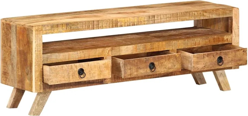TV stolek 110 x 30 x 40 cm masivní mangovníkové dřevo 337064