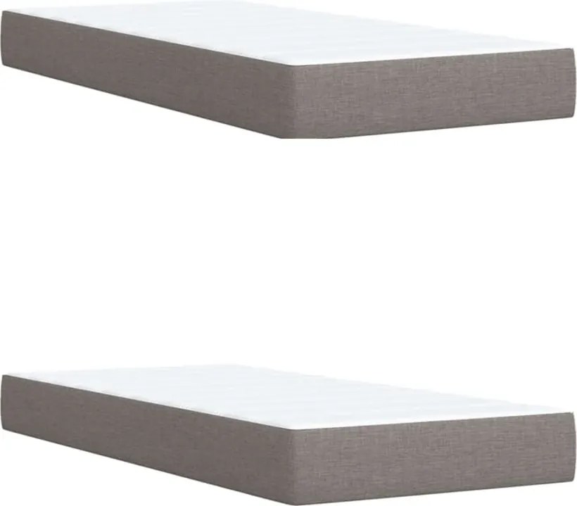 Box spring postel s matrací taupe 200x200 cm textil 3290599