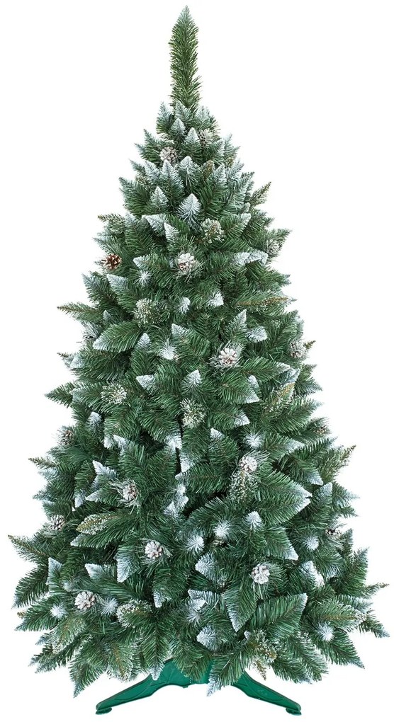 Umělý vánoční stromek Borovice Stříbrná s krystaly ledu 280cm
