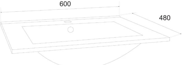Novoterm Zápustné keramické umyvadlo NV-Calpe 60