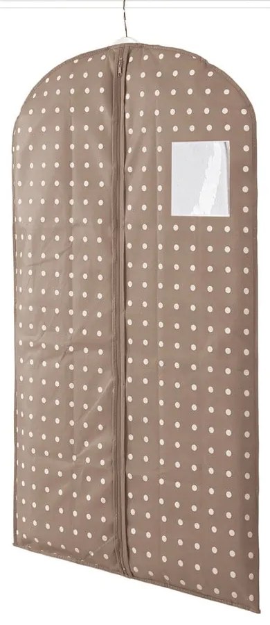 Béžový obal na šaty Compactor Dots, 100 cm