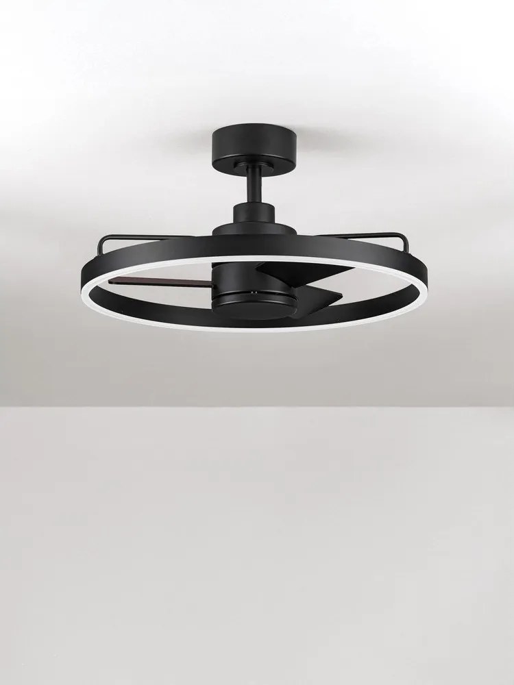 Matně černé kovové LED stmívatelné stropní svítidlo Lunair – Nova Luce