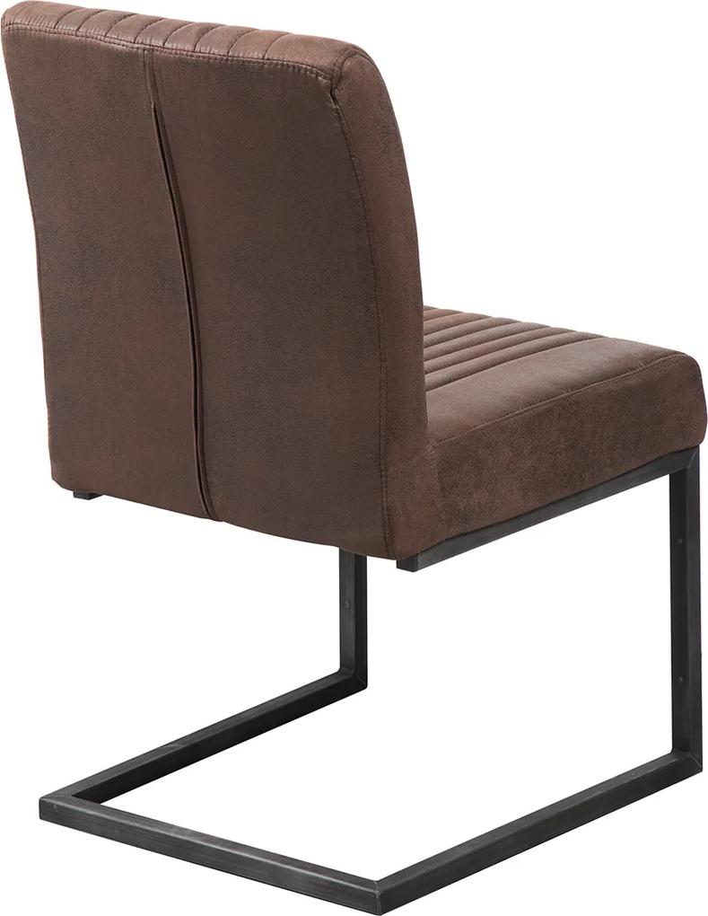 Konferenční židle Asteg, kávová, kovová podnož