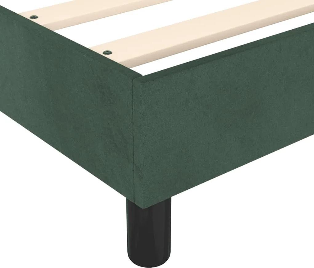 vidaXL Box spring postel 90 x 190 cm samet [3121093] Barva: Tmavě zelená