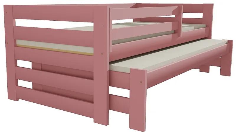 Vomaks Dětská postel s výsuvnou přistýlkou DPV 007 90 x 190 cm moření olše