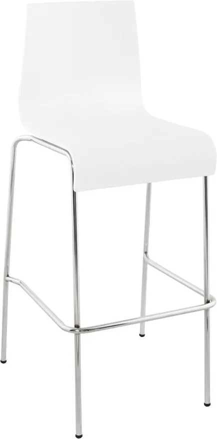 Moderní barová židle Aiden bílá - Skladem