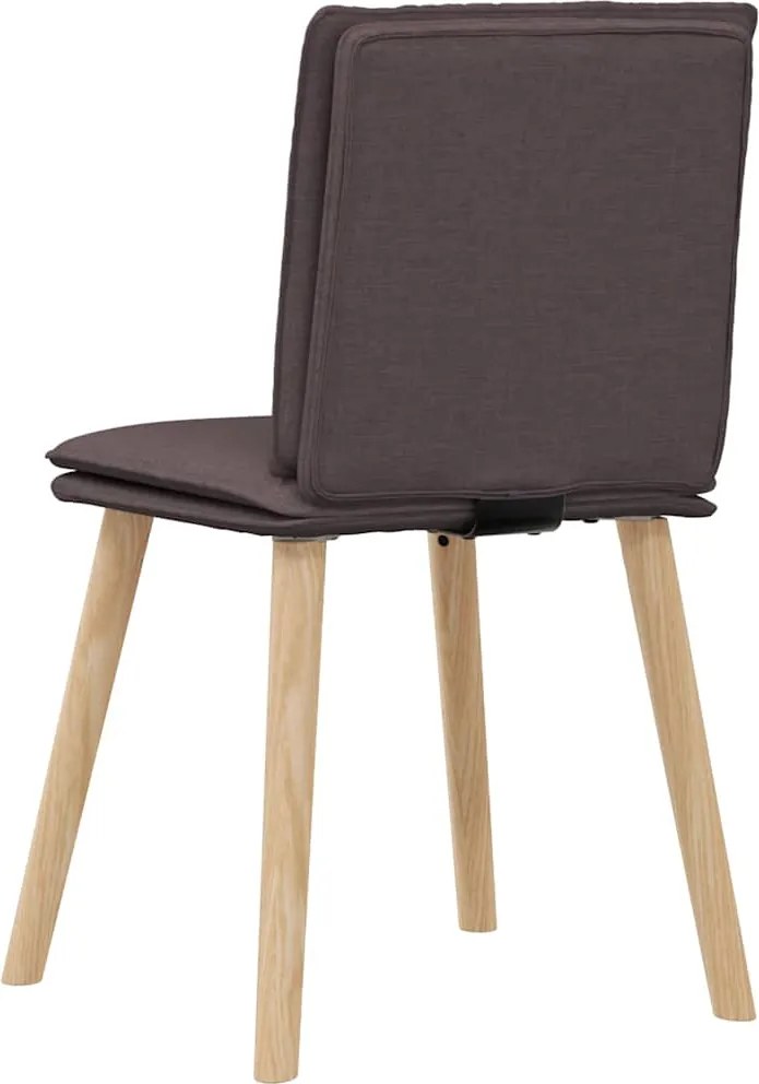 Jídelní židle 4 ks tmavě hnědé textil 3315359