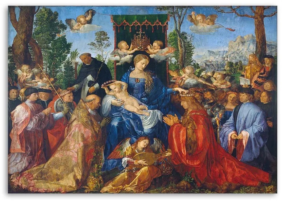 Gario Obraz na plátně Svátek růžence - Albrecht Dürer, reprodukce Rozměry: 60 x 40 cm