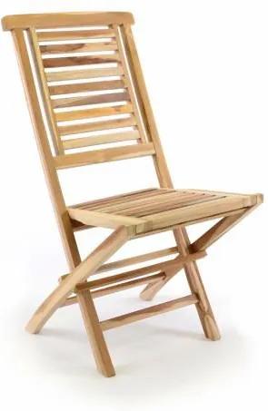 Zahradní židle skládací DIVERO "Hantown" z masivního týkového dřeva