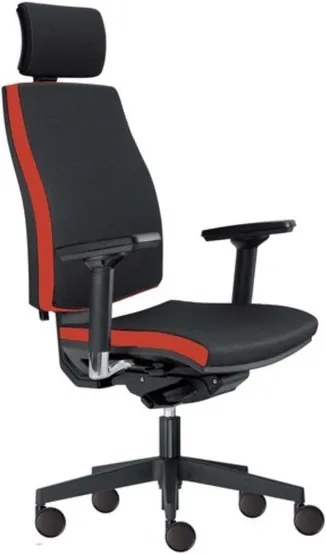 Sconto Kancelářská židle JOHN černá/červená