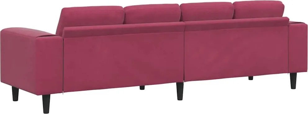 Pohovka do obývacího pokoje Víno Červené 250 x 77 x 76 cm 3335095