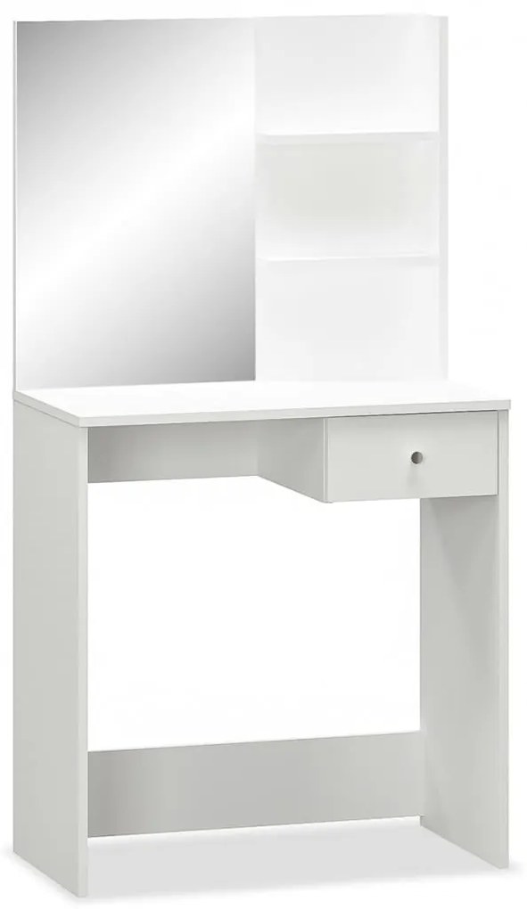 Toaletní stolek kompozitní dřevo 75 x 40 x 141 cm bílý 244861