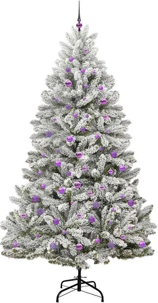 Umělý vánoční stromeček 240 cm 300 LED Teplá bílá PVC a ocel 3395772