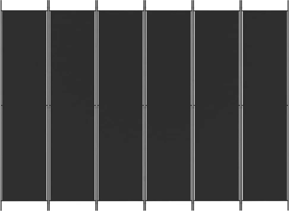 vidaXL 6dílný paraván 300 x 220 cm textil [350206] Barva: antracitová