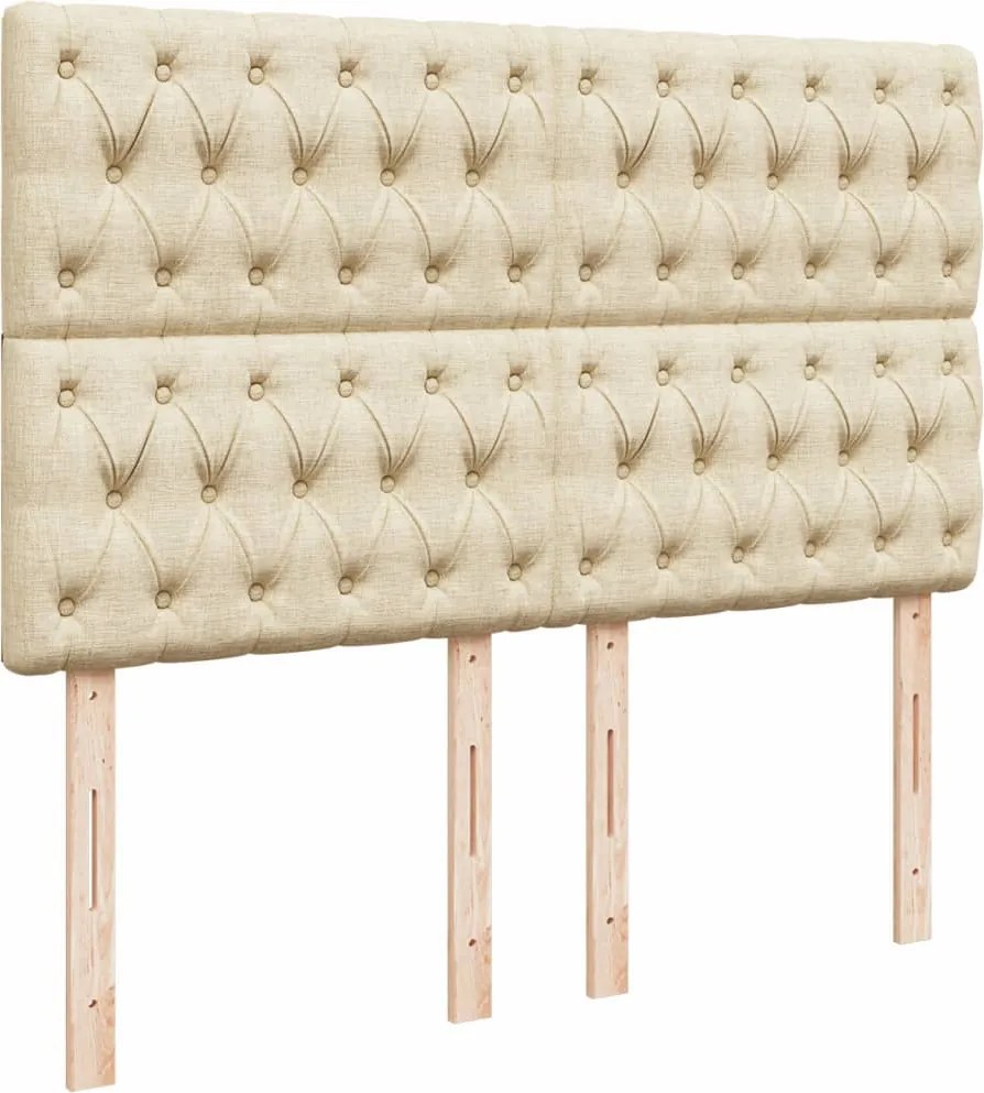 Box spring postel s matrací krémová 140x190 cm textil 3291287