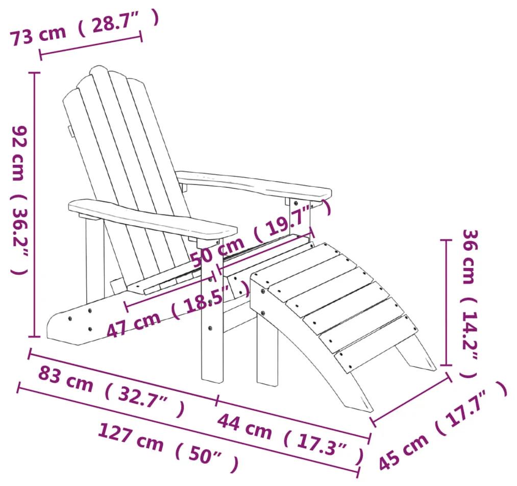 Zahradní křesla Adirondack + podnožka/stolek HDPE akvamarínová - Default Title