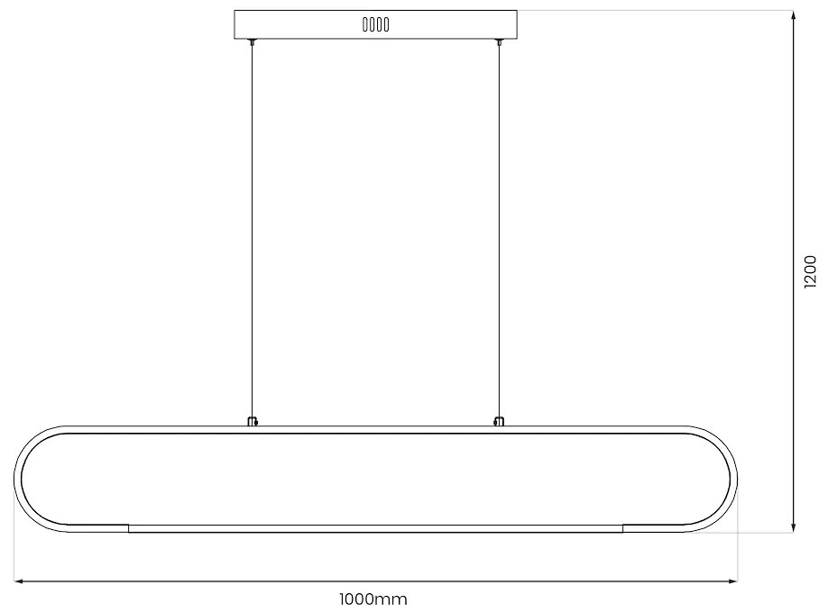 Závěsné LED svítidlo Frame, 1x LED 42w, 4000k, b