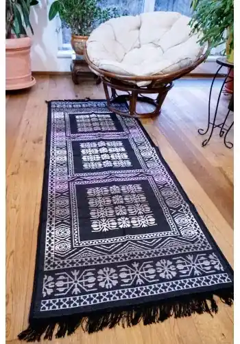 Tkaný koberec Kelim K695F - 80x200 cm, fialový | Biano