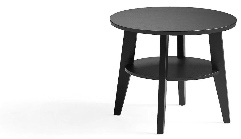 AJ Produkty Konferenční stolek HOLLY, Ø 600 mm, černý