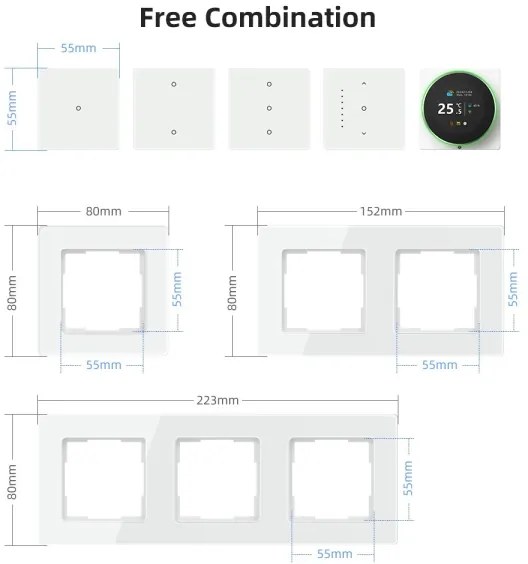 Immax NEO 07540L - Chytrý vypínač pro ovládání žaluzií a rolet 230V Wi-Fi Tuya