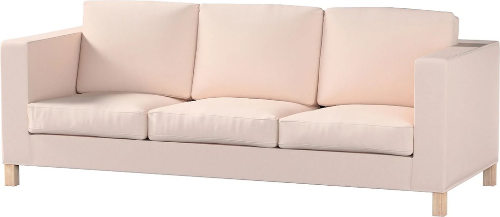Potah na pohovku IKEA Karlanda 3-místná nerozkládací, krátký barva růžová látka pletený vzor