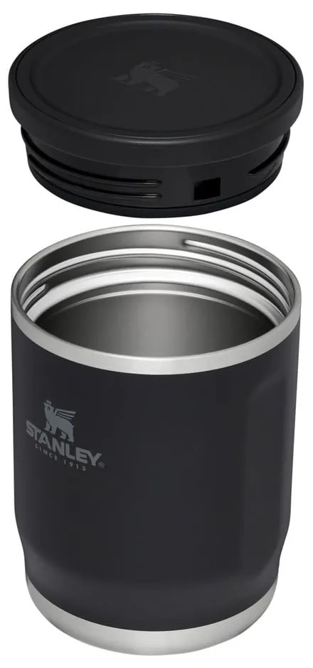Černá termoska na jídlo z nerezové oceli 530 ml Adventure To-Go Black – Stanley