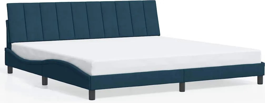 Rám postele bez matrace modrý 90 x 190 cm samet 3207897