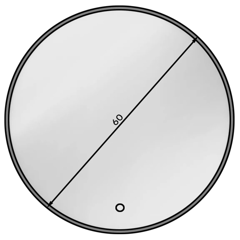 Eltap Zrcadlo Divissi A s LED osvětlením ⌀60 cm, černé