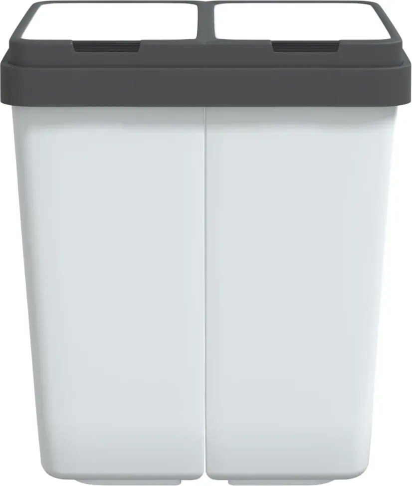 Dvojitý odpadkový koš bílý 2 x 25 l 154981