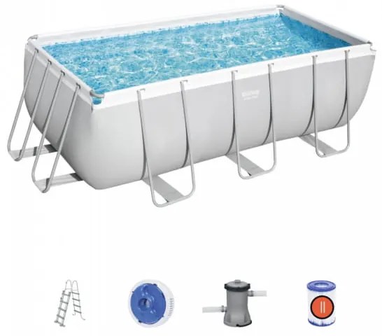 Bestway 56456 Zahradní bazén Power Steel 412 cm x 201 cm x 122 cm