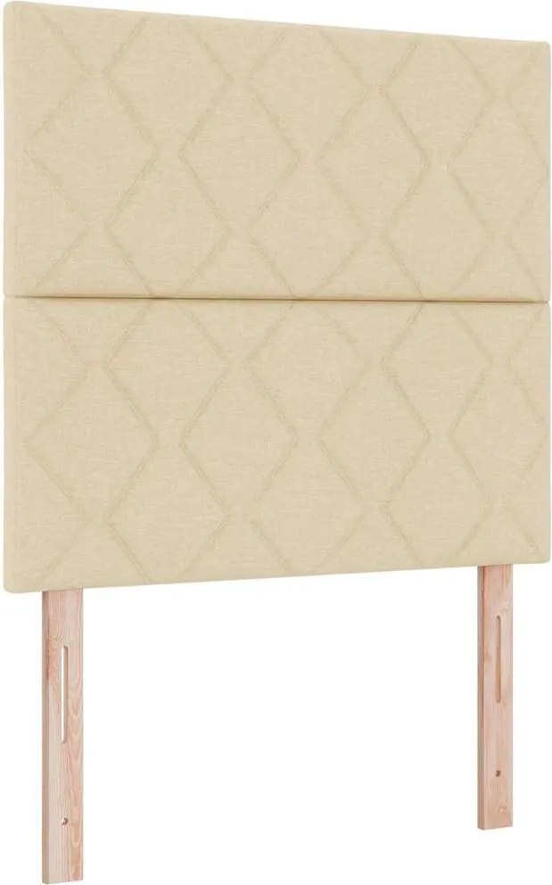 Rám postele s čelo Krémová 120 x 200 cm textil 3344800