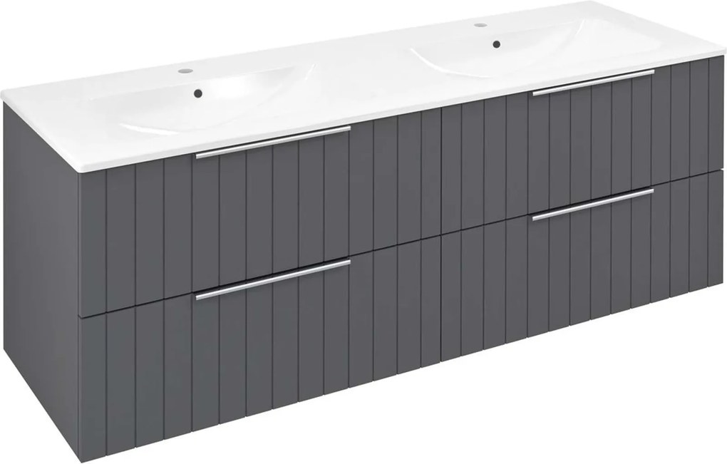 Sapho Cirasa - Umyvadlová skříňka Strip 140x52x46 cm, 4x zásuvka, carina CR141-4141S-21