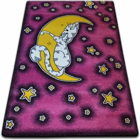 Makro Abra  Dětský kusový koberec KIDS C414 Kočka růžový 240 x 330