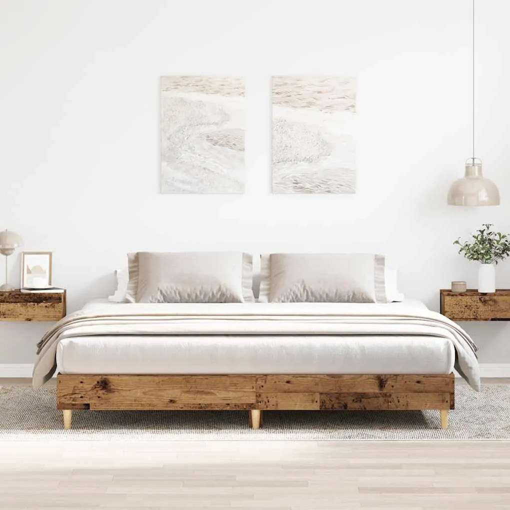 Rám postele bez matrace Staré dřevo 160x200cm Technické dřevo 3329037