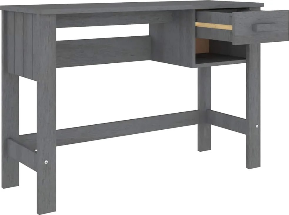 Psací stůl HAMAR tmavě šedý 110 x 40 x 75 cm masivní borovice 340458