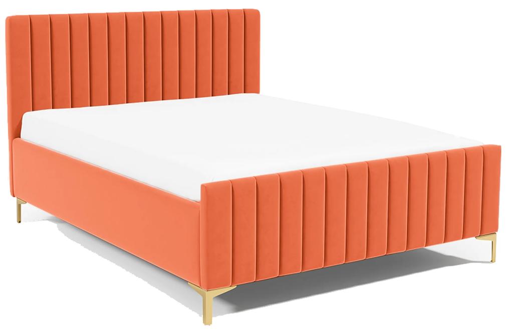 Eka Čalouněná postel SUTRA+ 160x200 cm Barva látky Trinity: (2309) Červená, Úložný prostor: S kovovým rámem úložného prostoru