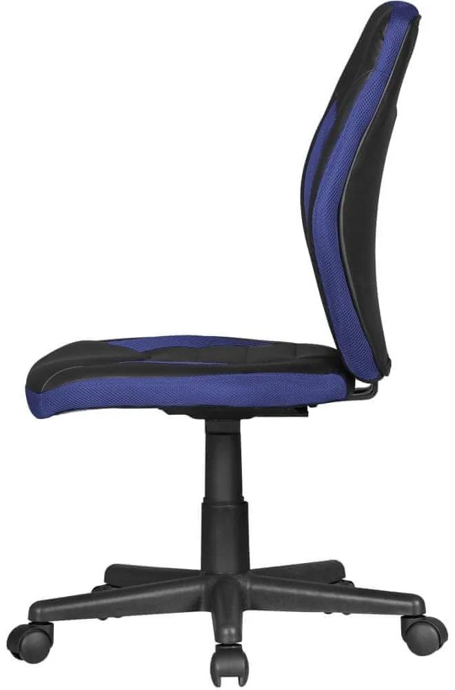 Bruxxi Dětská židle Jurek, syntetický kůže, černá/modrá