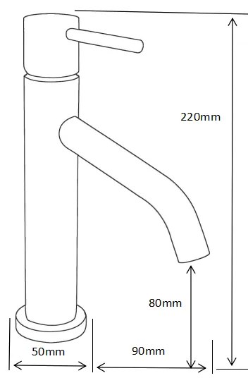 Mexen Rumba Umyvadlová baterie, Černá,73500-70