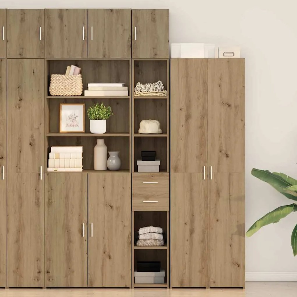 Úložná skříňka 2 ks Artisanový dub 30 x 42,5 x 225 cm 3365641