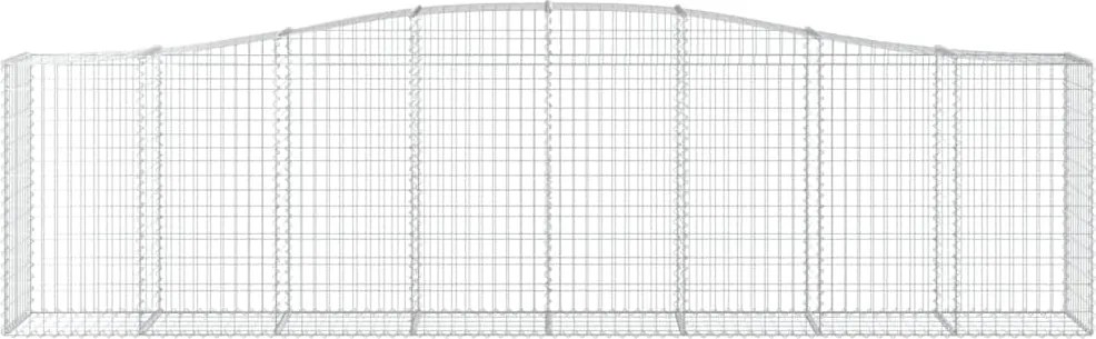 Klenuté gabionové koše 10ks 400x50x100/120cm pozinkované železo 3145964