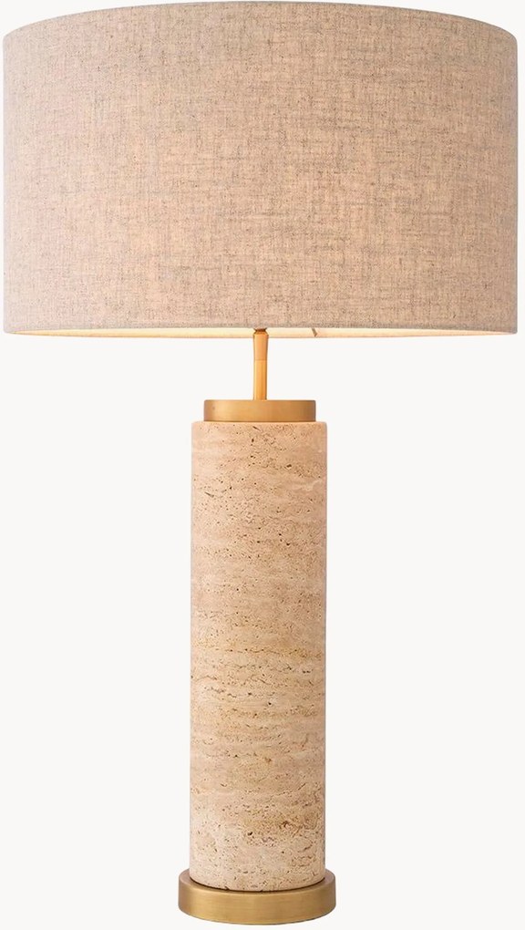 Velká stolní lampa z travertinu Lxry